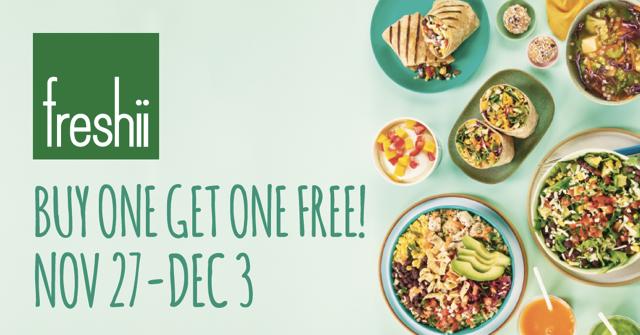 Menu at Freshii fast food, Kitchener, King St E