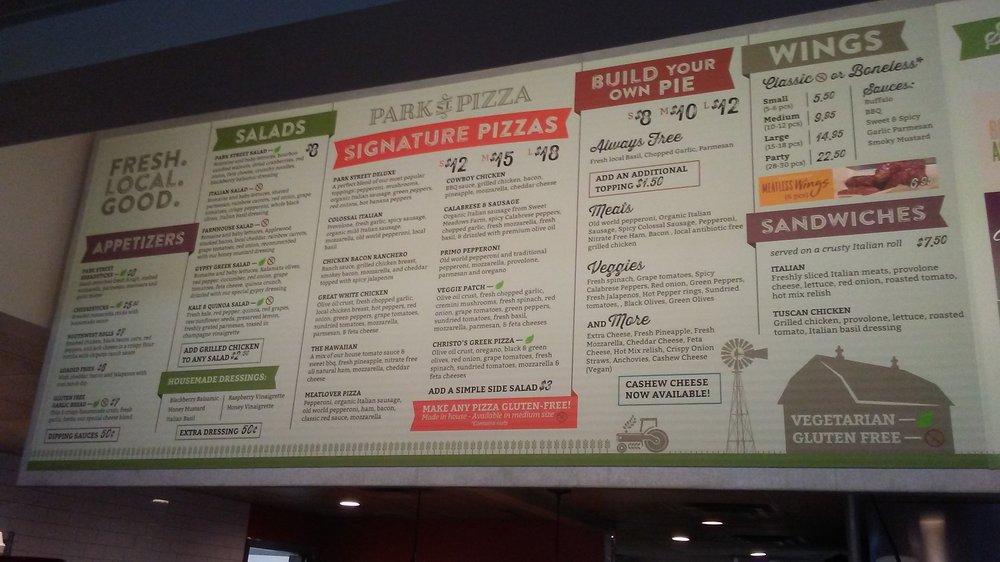 Menu at Park Street Pizza pizzeria, Sugarcreek