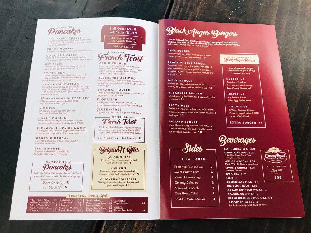 Menu at Canopy Road Cafe Jacksonville- 210, Saint Johns