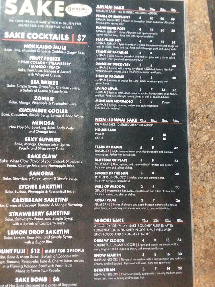 Menu at Helena Hokkaido Ramen & Sushi Bar, Helena