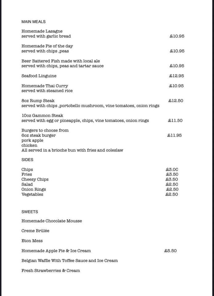 Menu at The Parish Lantern pub & bar, Whiteparish