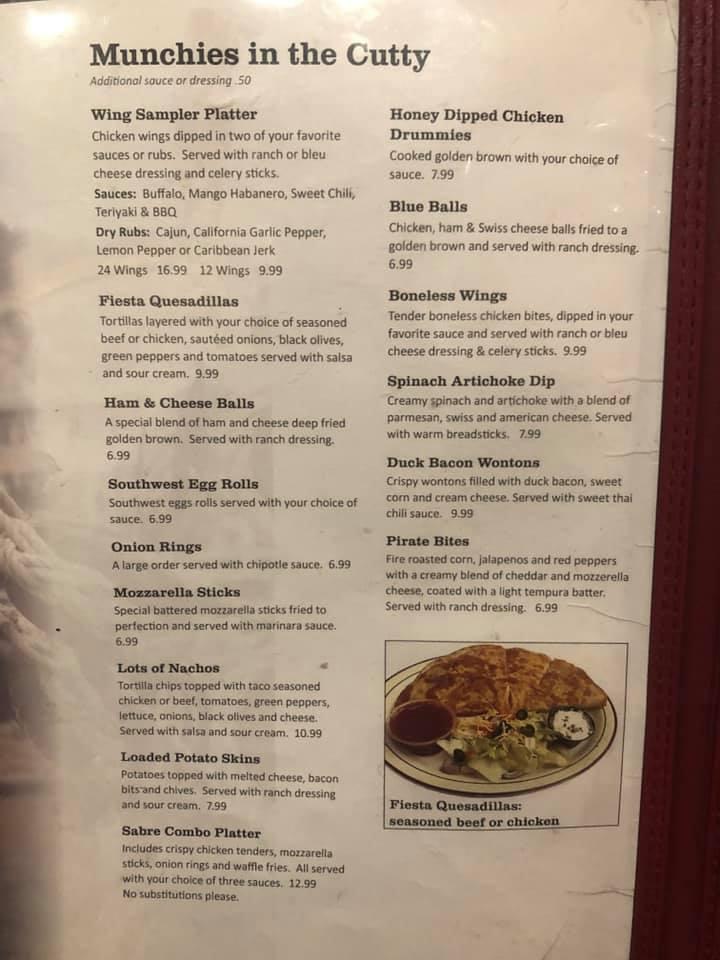 Menu at River Boat Depot restaurant, Sartell