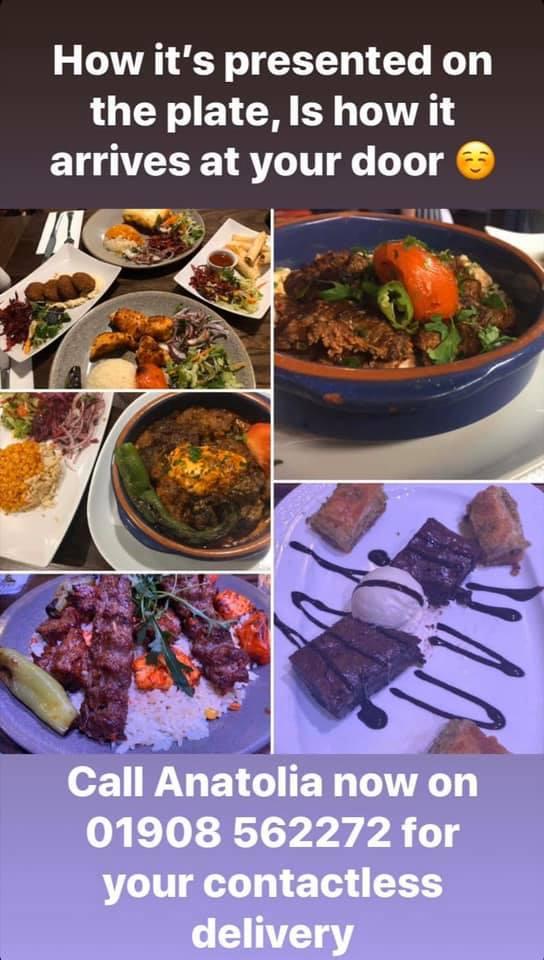 Menu at Anatolia Turkish Restaurant, Greenleys