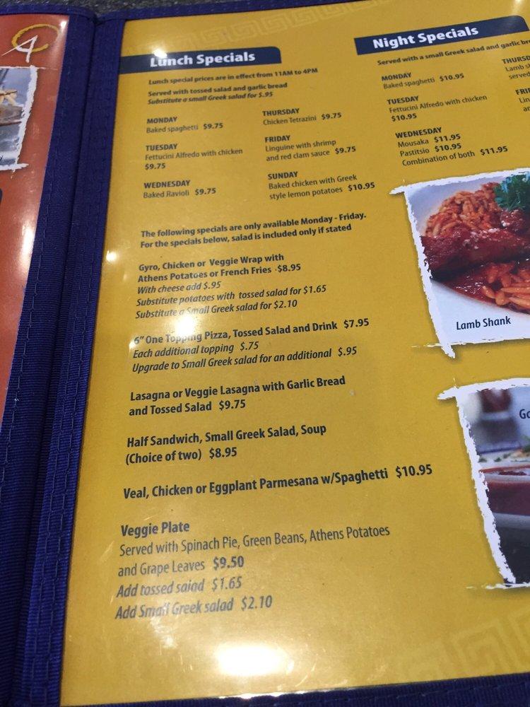 Menu at Athens Pizza pizzeria, Decatur, Clairmont Rd