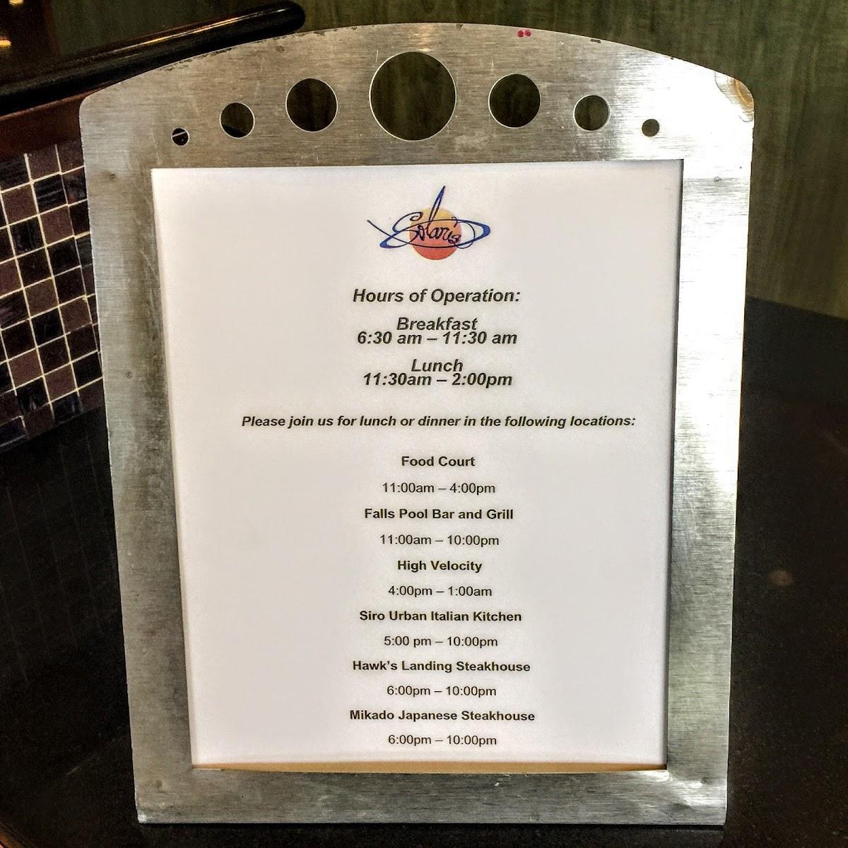 Menu at Central Pantry restaurant, Orlando