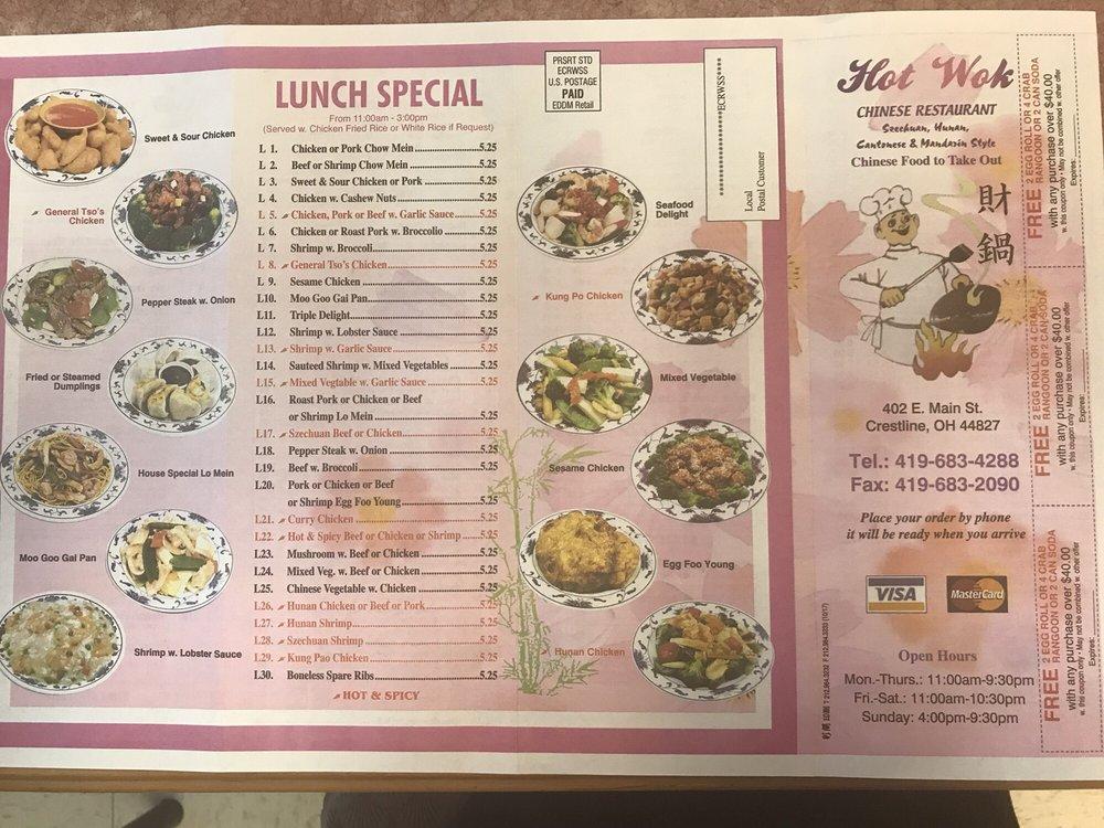 Menu at Hot Wok restaurant, Crestline