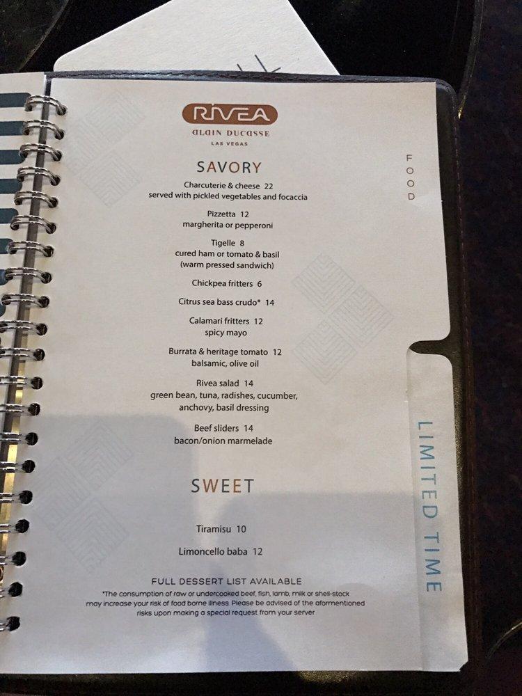 Menu at Skyfall Panoramic Bar & Lounge, Las Vegas