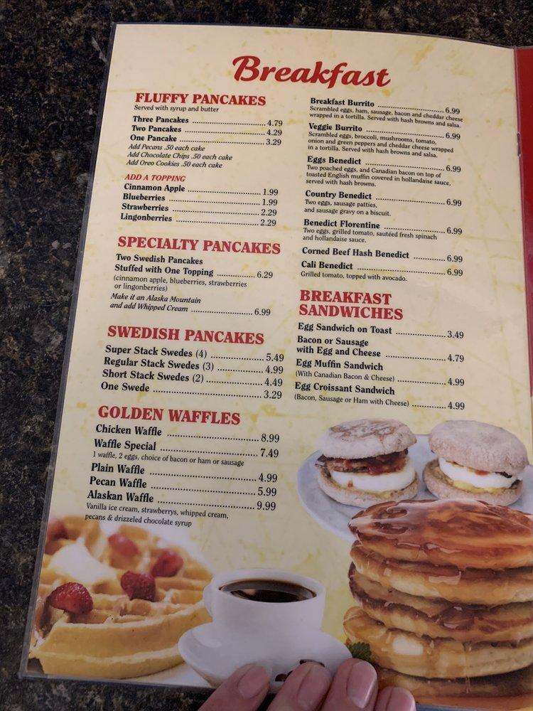 Menu at Uncle John's restaurant, Belvidere