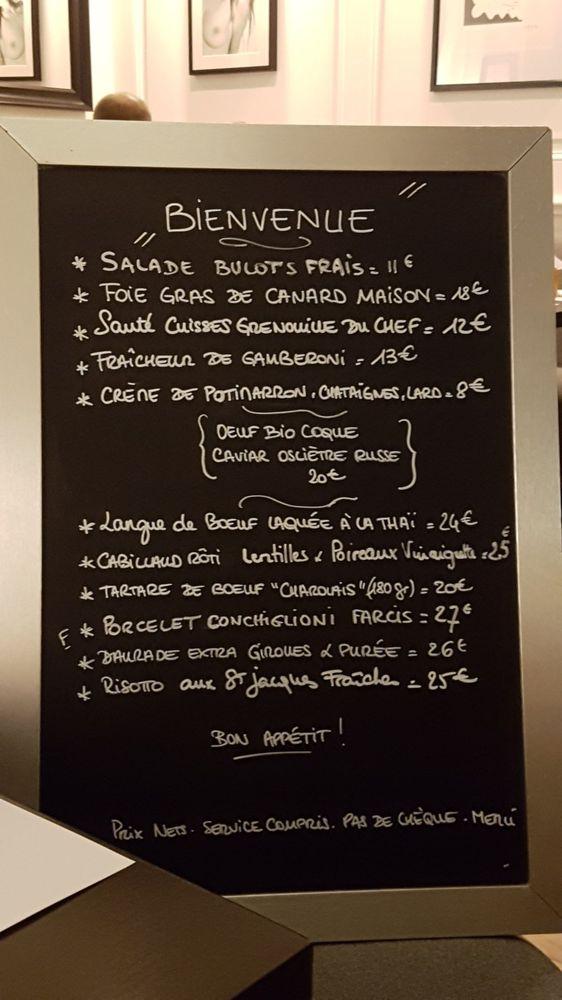 Menu at Le Séjour restaurant, Nice, 11 Rue Grimaldi