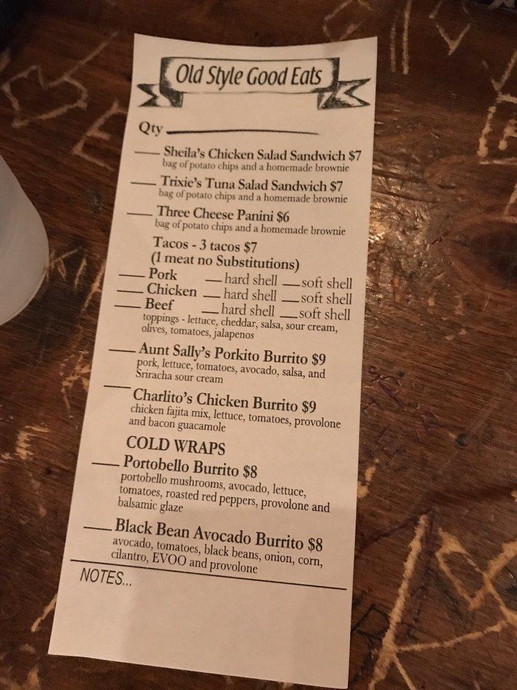 Menu at Saloon No. 10 pub & bar, Deadwood
