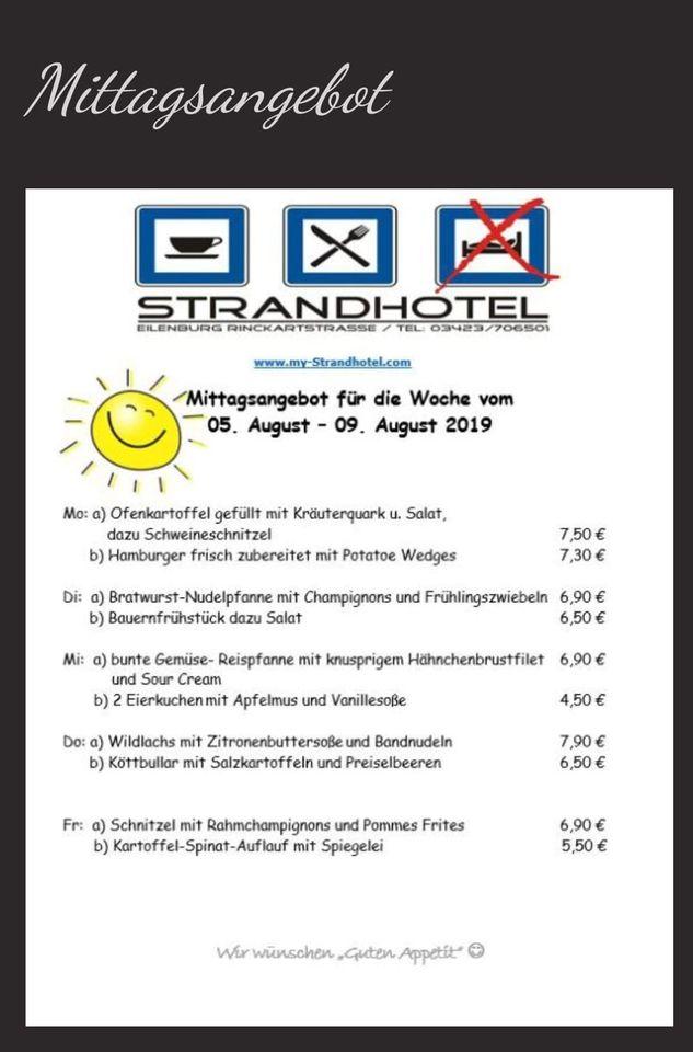 Speisekarte von Strandhotel 2.0 restaurant, Eilenburg