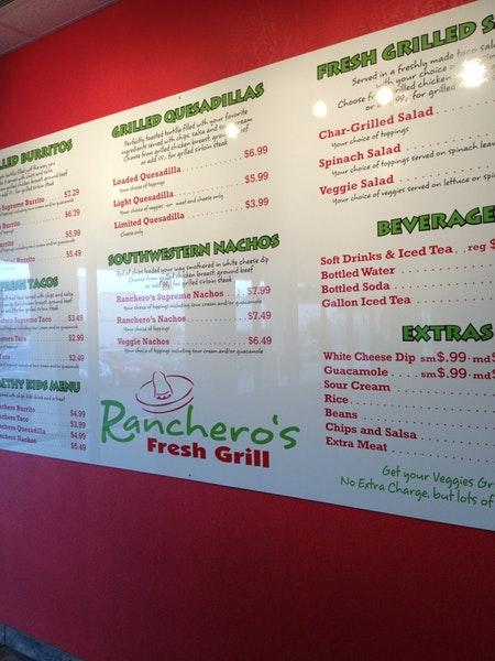 Menu at Surcheros Fresh Mex restaurant, Tifton, 133 S Virginia Ave