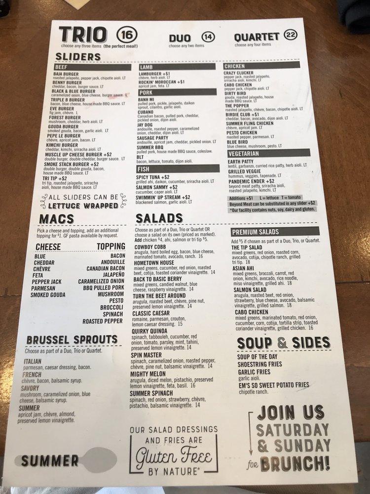 Menu at TASTE! craft eatery pub & bar, Paso Robles