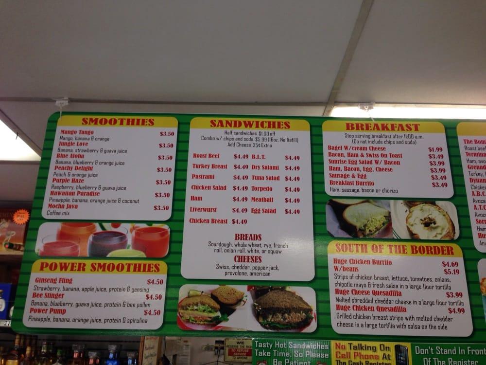 Menu at Sorrento Deli Mart pub & bar, San Diego