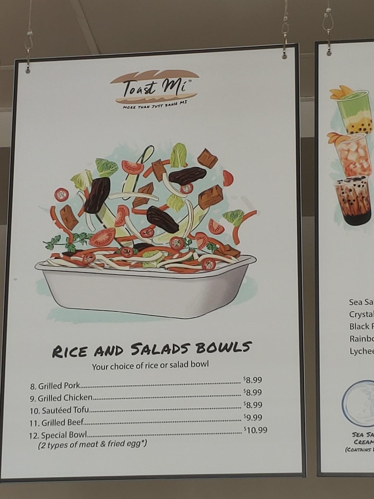 Menu at Toast Mi Tacoma restaurant, Tacoma