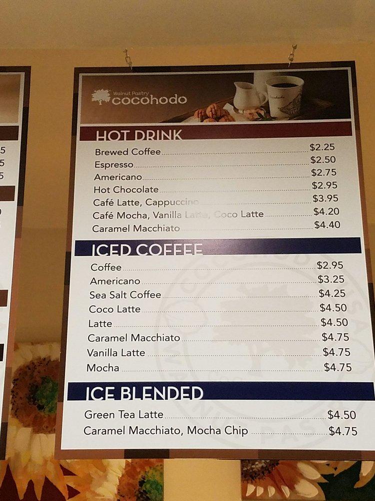 Menu at Cocohodo Los Angeles desserts, Los Angeles