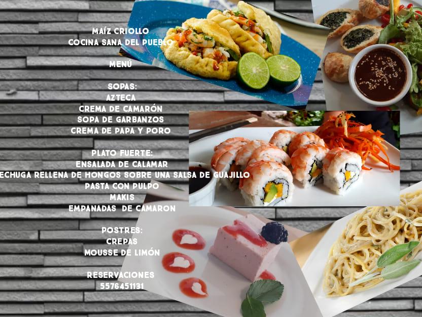 Menu at El Maíz Criollo Restaurante, Malinalco