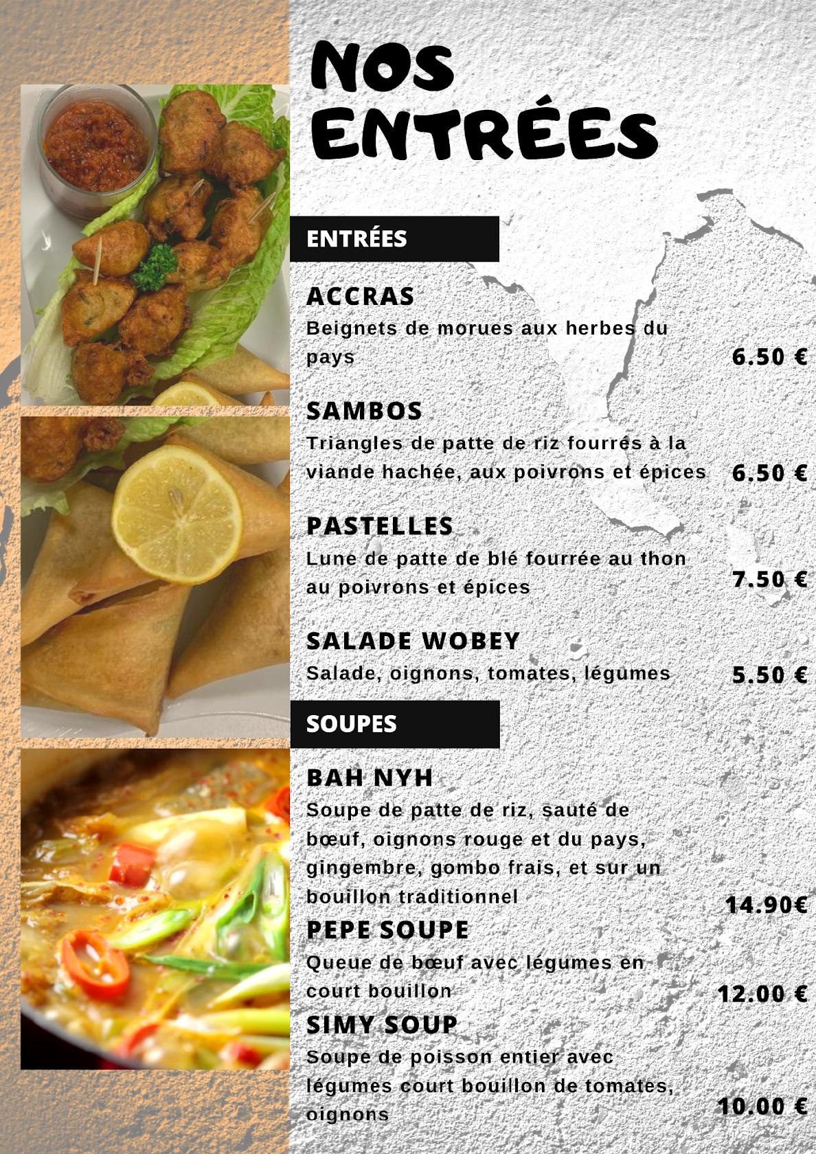 Menu au L’Ivoire Star restaurant, Saint-Julien-les-Villas