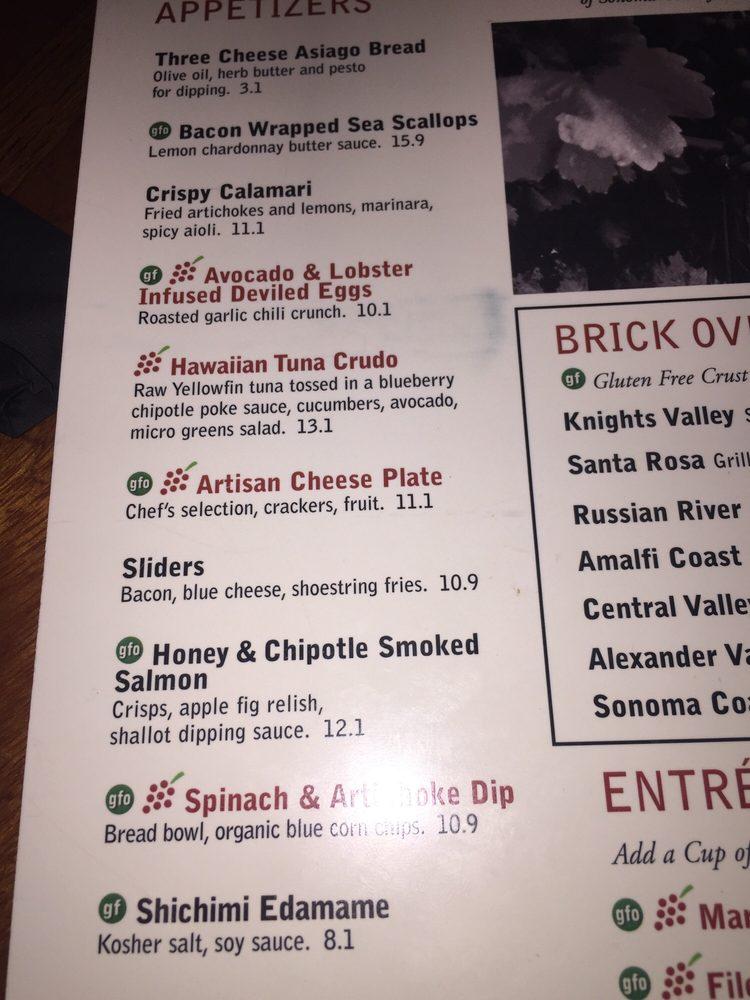 Menu at SoNapa Grille pub & bar, New Smyrna Beach, S Atlantic Ave