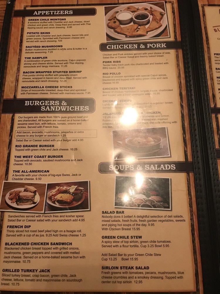 Menu at Cattle Baron, El Paso, Airway Blvd