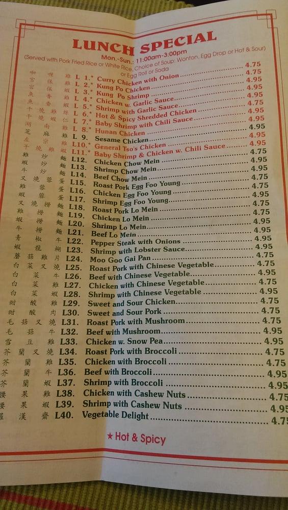 Menu at China Wok restaurant, Woodstock, S Main St