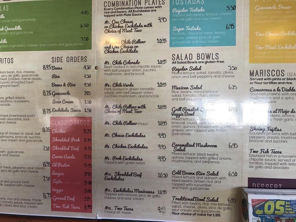 Menu at Los Jalapenos restaurant, Bend, 601 NE Greenwood Ave