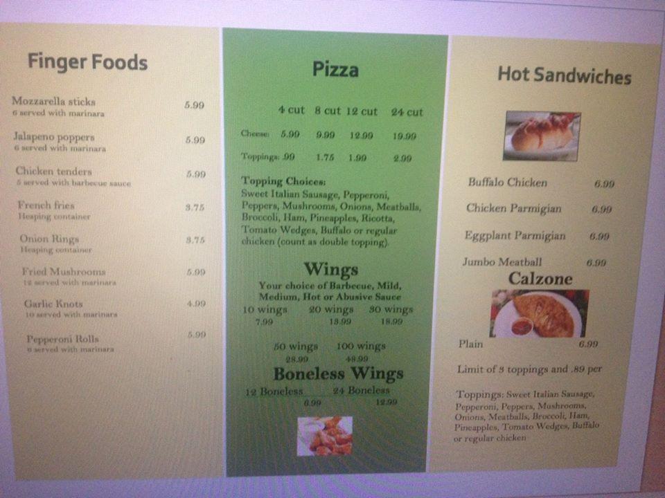 Menu at Rosa Villa pizzeria, Duanesburg
