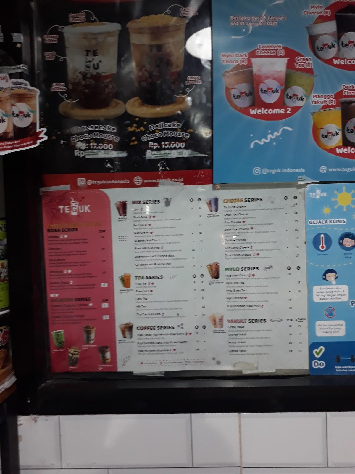 Menu at TEGUK - Kartini cafe, Bekasi Regency