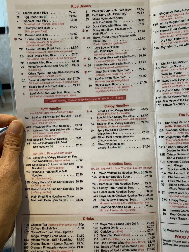 Menu at Stick & Bowl restaurant, London