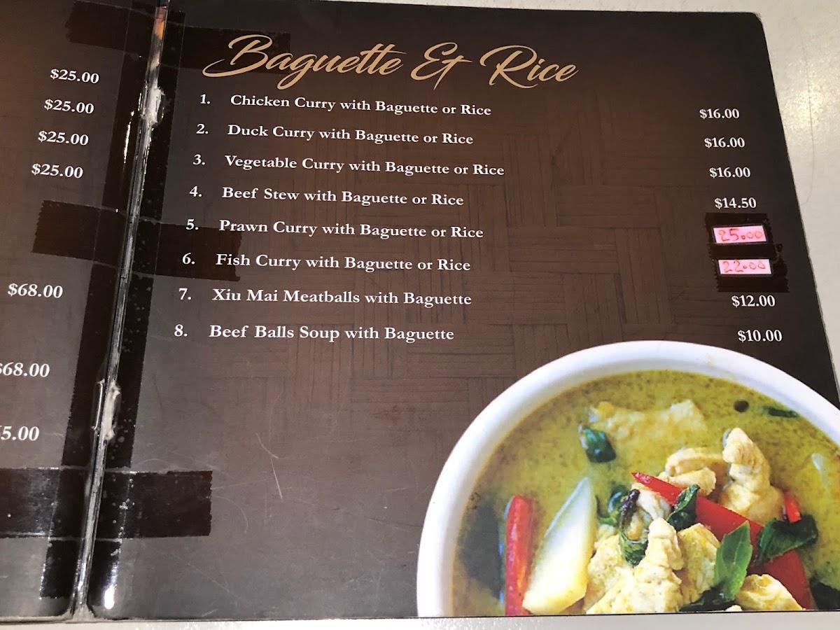 Menu at U&I Cafe, Northbridge