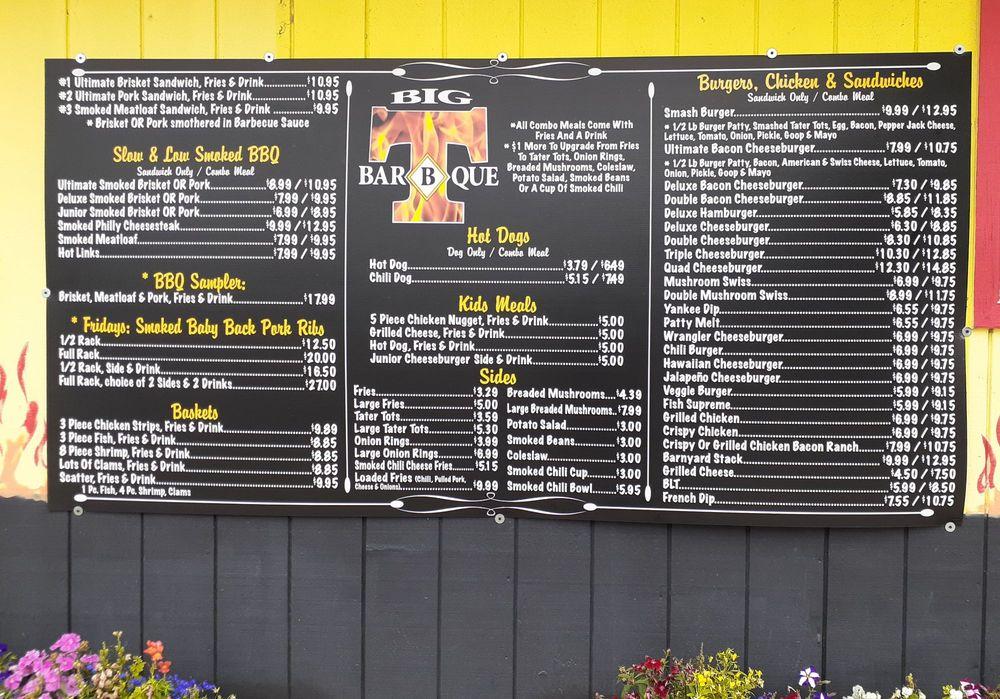 Menu At Big T BBQ Centralia Menu At Big T BBQ Centralia