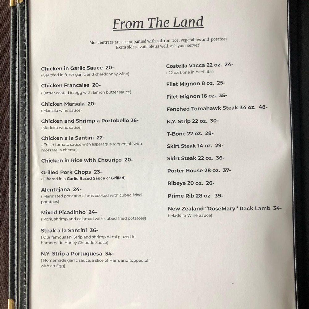 Menu at Santini Seafood and Steakhouse, Carteret