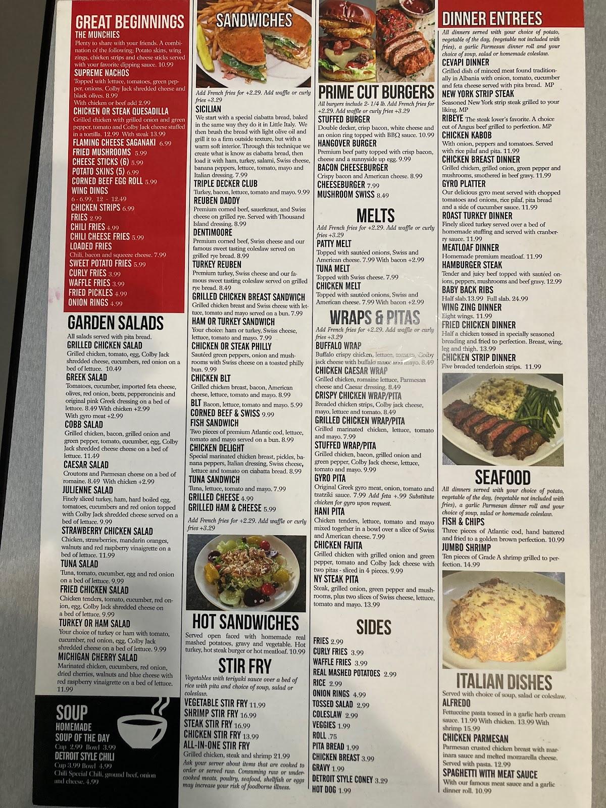 Menu at Stuffed Bun restaurant, Shelby charter Township