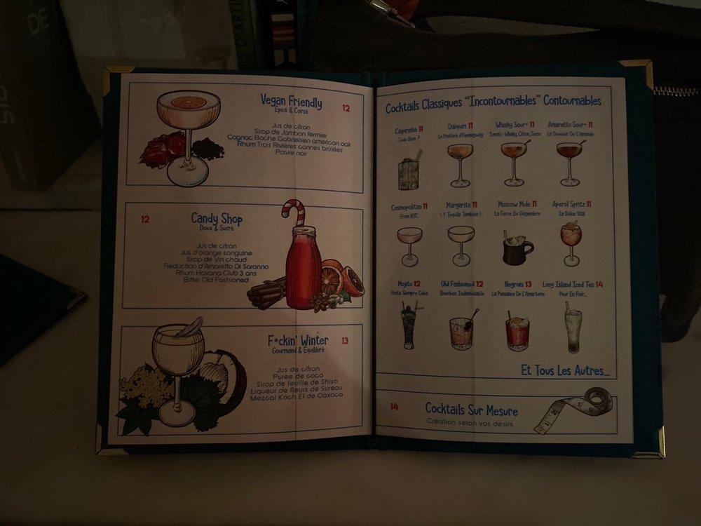 Menu at Lavomatic pub & bar, Paris
