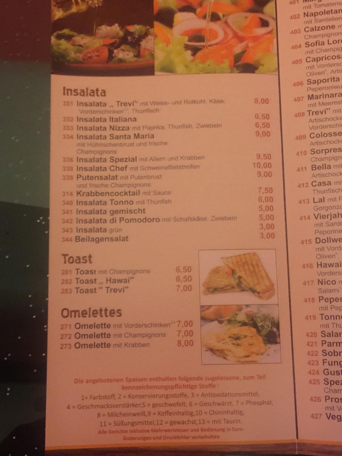 Speisekarte von Pizza Heimservice Trevi, Merzig