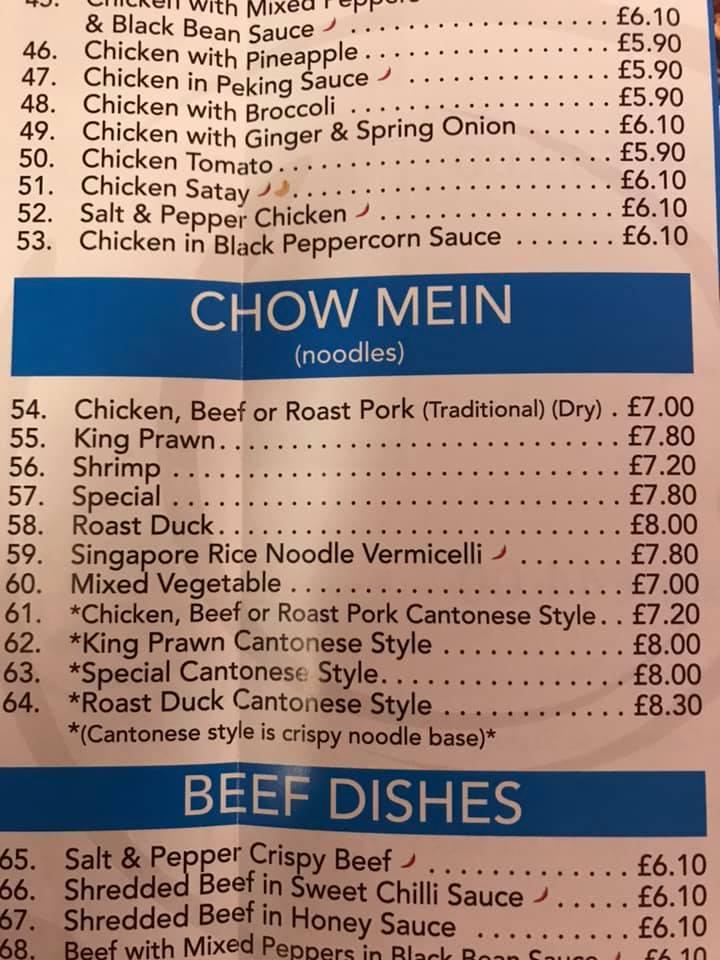 Menu at The Happy Days fast food, Innerleithen