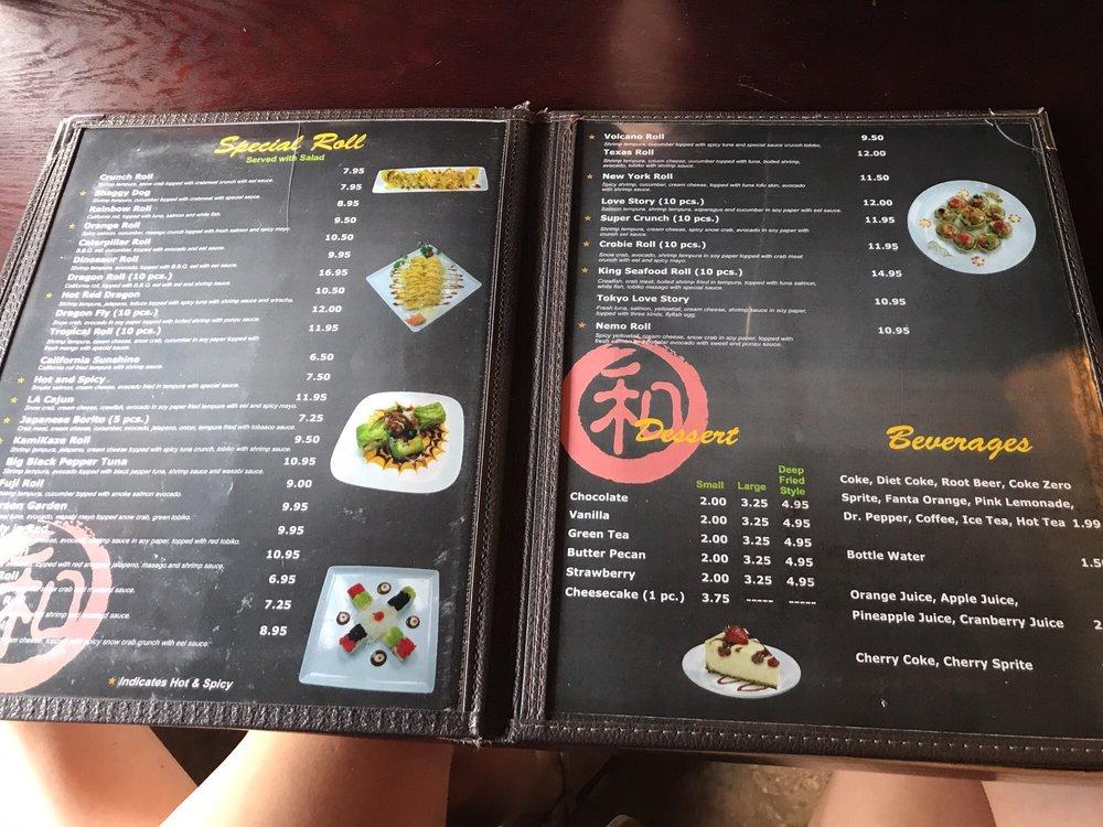 Menu at Mongolian Grill and sushi bar, Orange