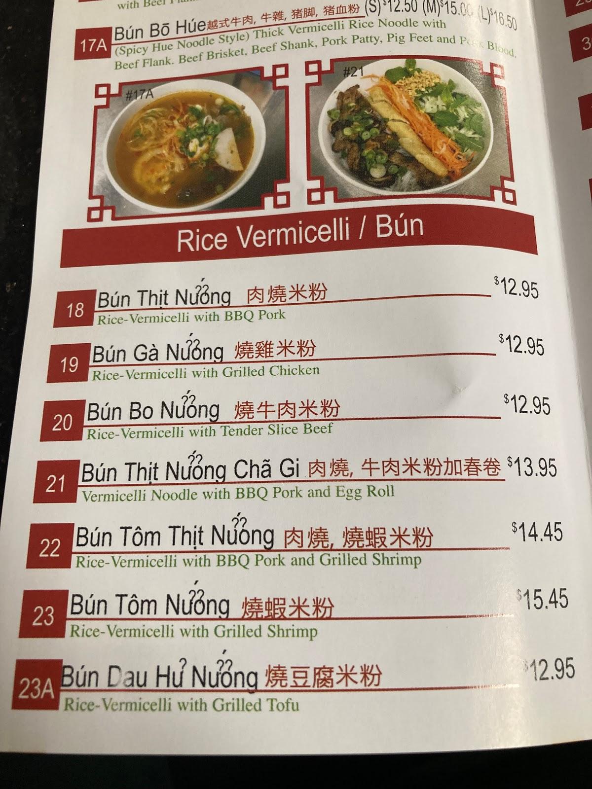 Menu at Pho 79 IV restaurant, Boynton Beach