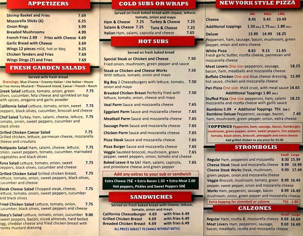 Menu at Toledo's Pizza & Italian Restaurant, Waynesboro