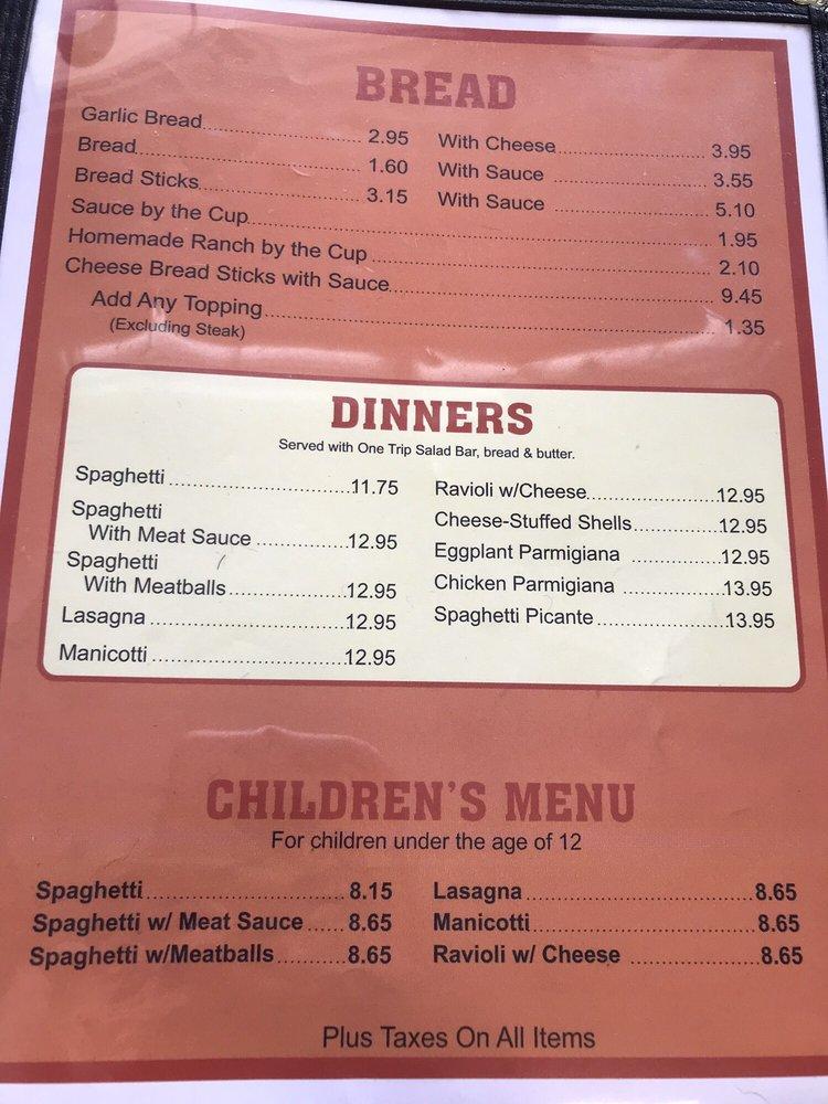 Menu at Cucci's At the Varsity pub & bar, Hot Springs