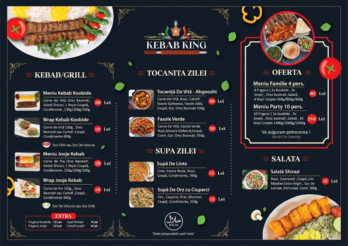 Speisekarte von Kebab King, Brașov
