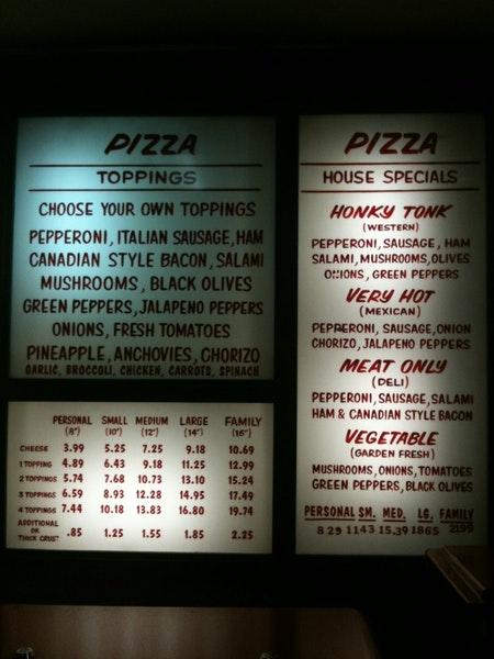 Menu at Red West Pizza Lomita pizzeria, Lomita