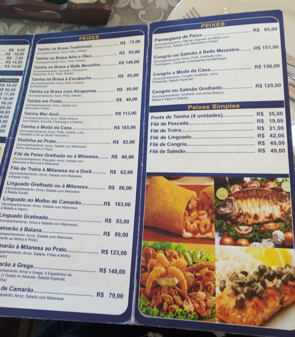 Menu at Restaurante Mar Azul, Imbé