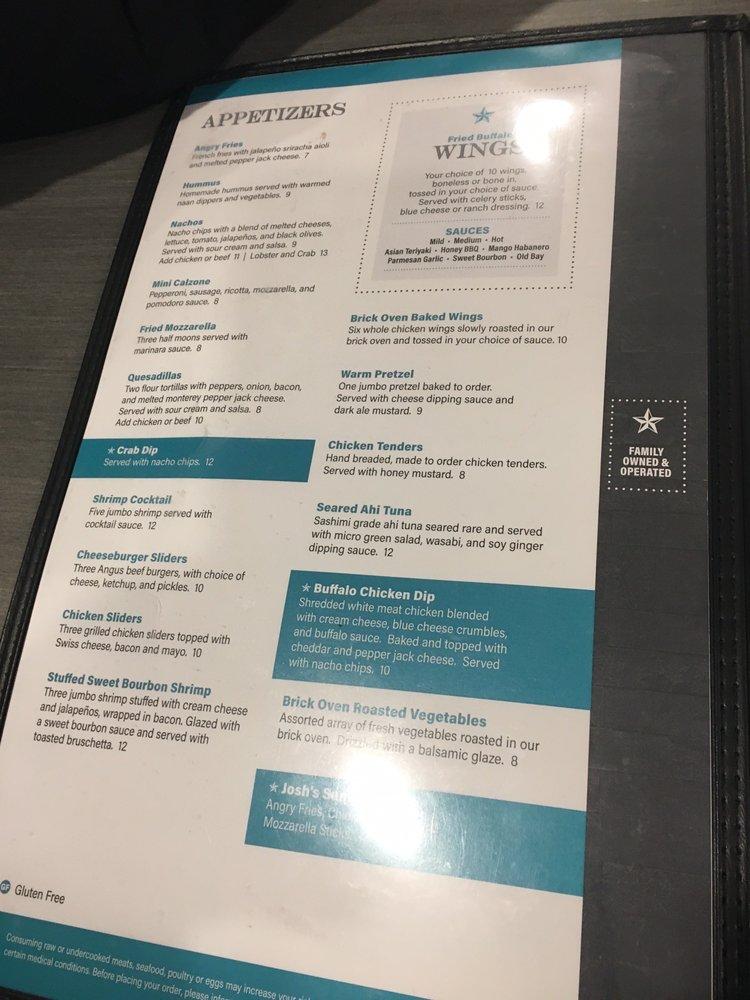 Menu at Ashley's Restaurant and Bar, Glen Mills