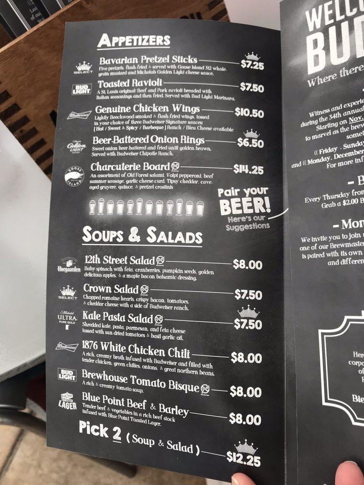 Menu at Biergarten pub & bar, St. Louis