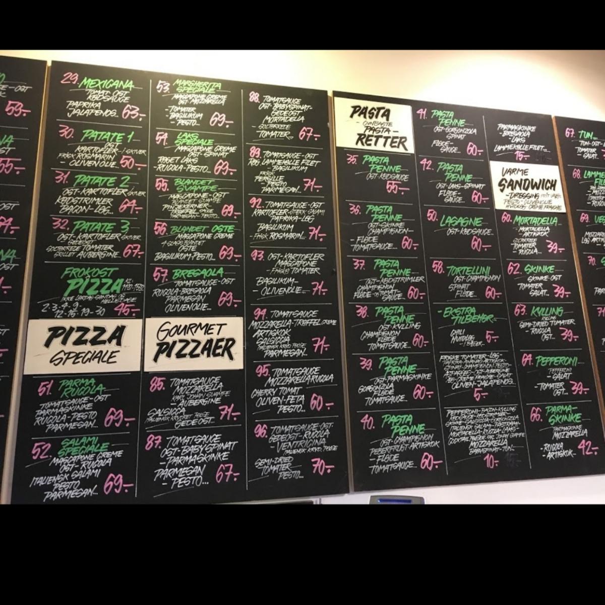 Menu at Le Quattro Stagioni restaurant, Copenhagen, Jagtvej 37