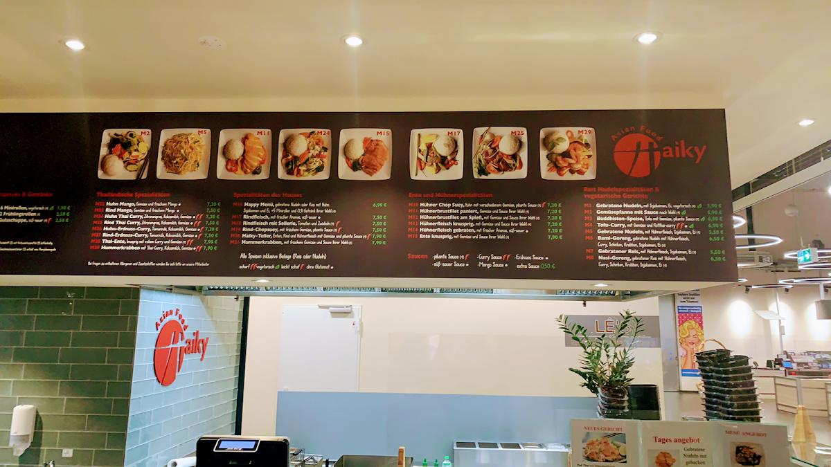 Speisekarte von Asian Food Haiky im Rewe Center Wetzlar restaurant, Wetzlar