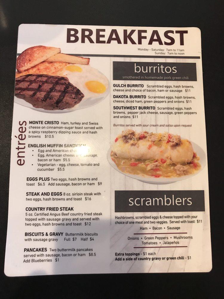 Menu at Creekside Restaurant, Deadwood, 304 Cliff St