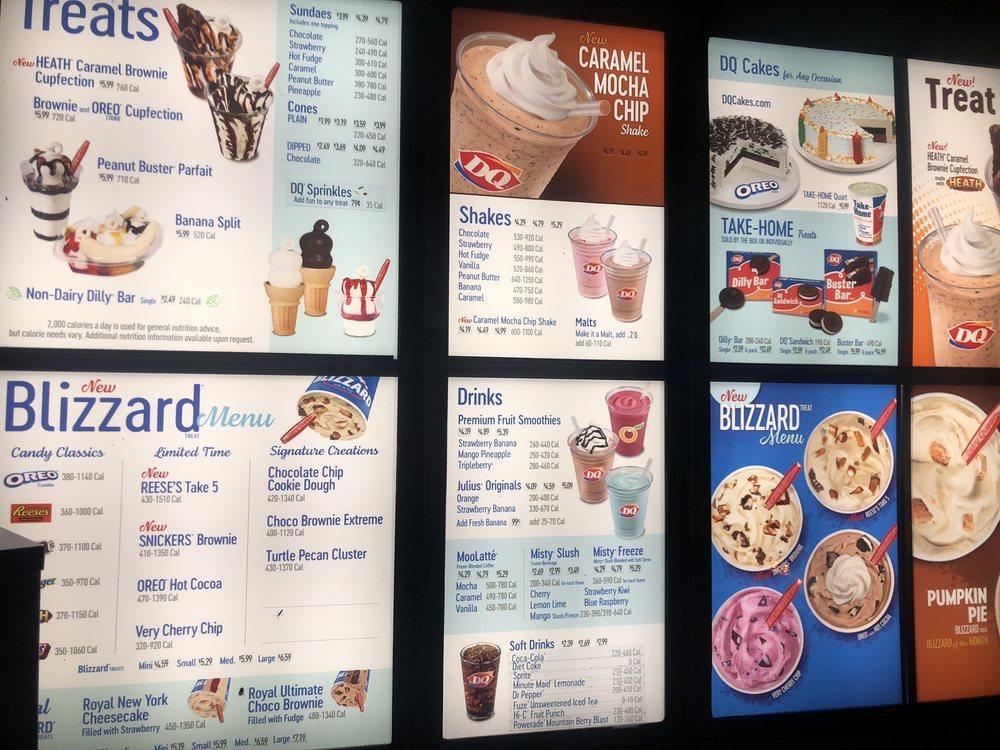 Menu at Dairy Queen (Treat) fast food, Tucson, N Alvernon Way