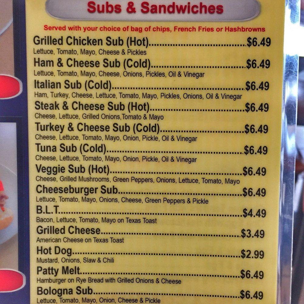 Menu at Best Diner restaurant, Greensboro